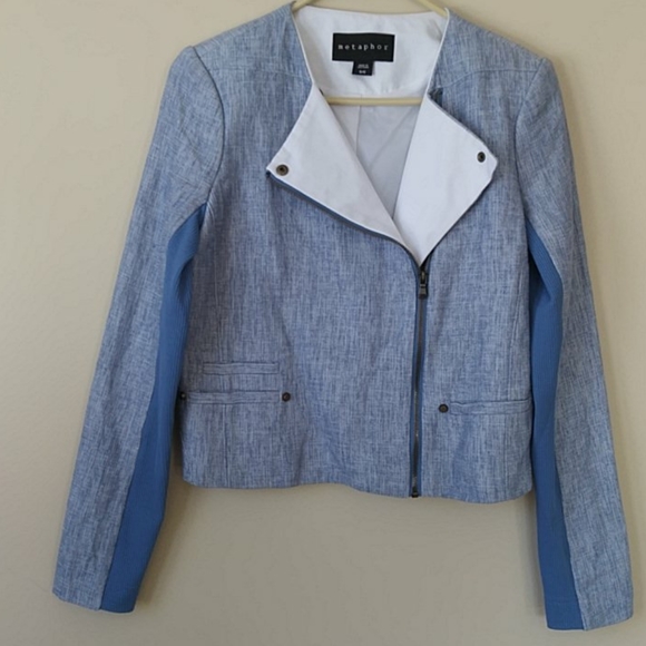 Metaphor | Jackets & Coats | Metaphor Linen Blend Slightly Cropped ...